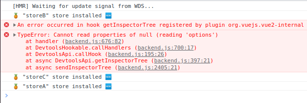 getInspectorTree - Cannot read properties of null (reading 'options') · Issue #1734 · vuejs ...