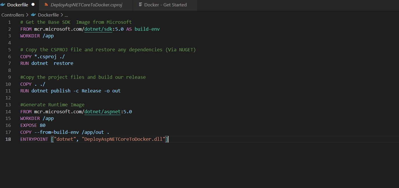 Docker run command throws an error - "It was not possible to find any compatible framework ...