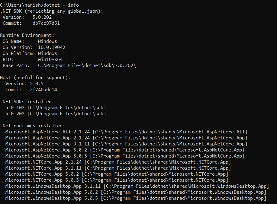 Docker run command throws an error - "It was not possible to find any compatible framework ...