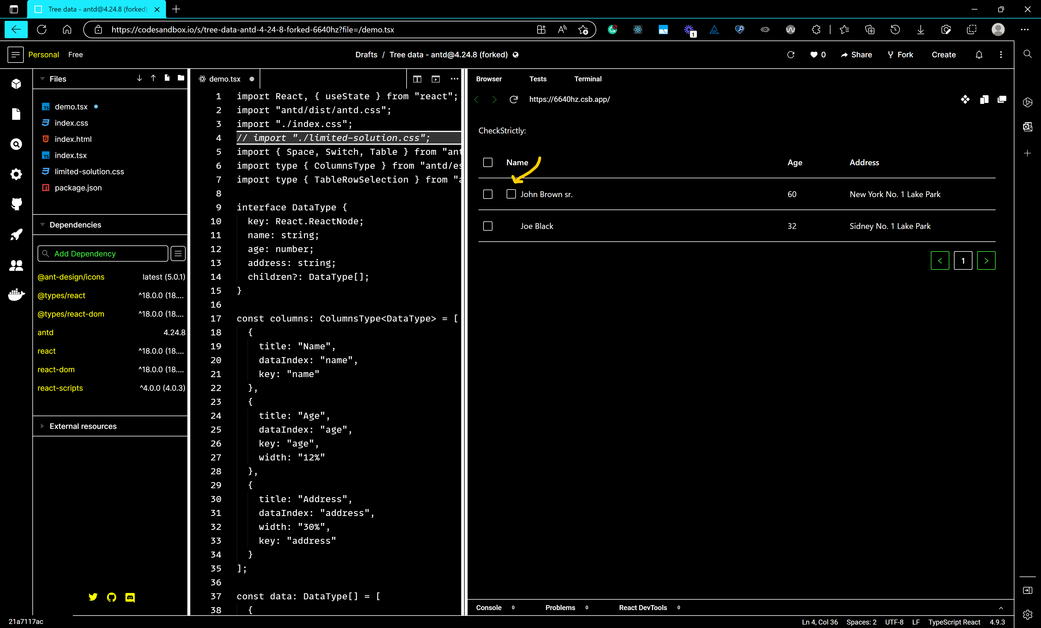 Expandable icon in Table Tree is not visible in Windows High Contrast Mode · Issue #40877 · ant ...