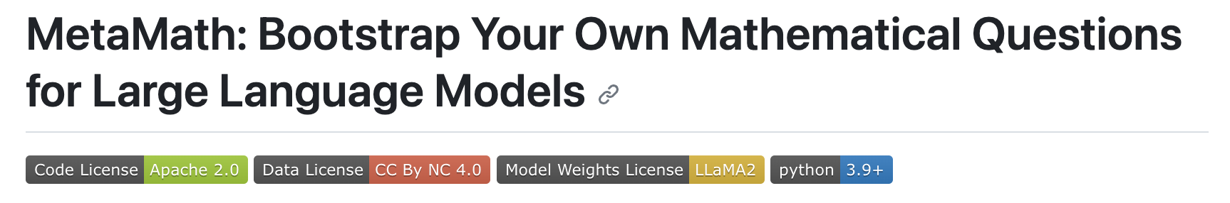 License inconsistency · Issue #8 · meta-math/MetaMath · GitHub