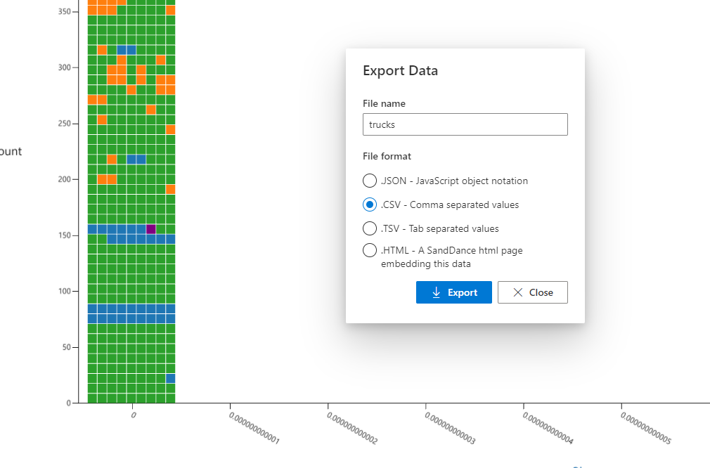 Export data improvements · Issue #428 · microsoft/SandDance · GitHub