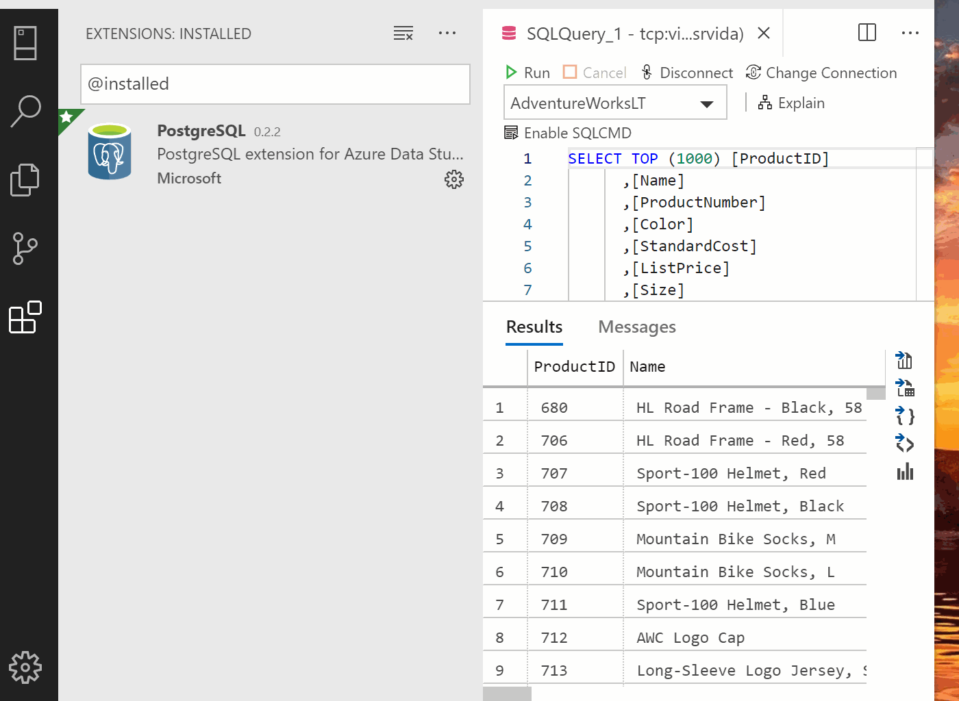 Azure Data Studio: view PostgresSQL results · Issue #33 · microsoft/SandDance · GitHub