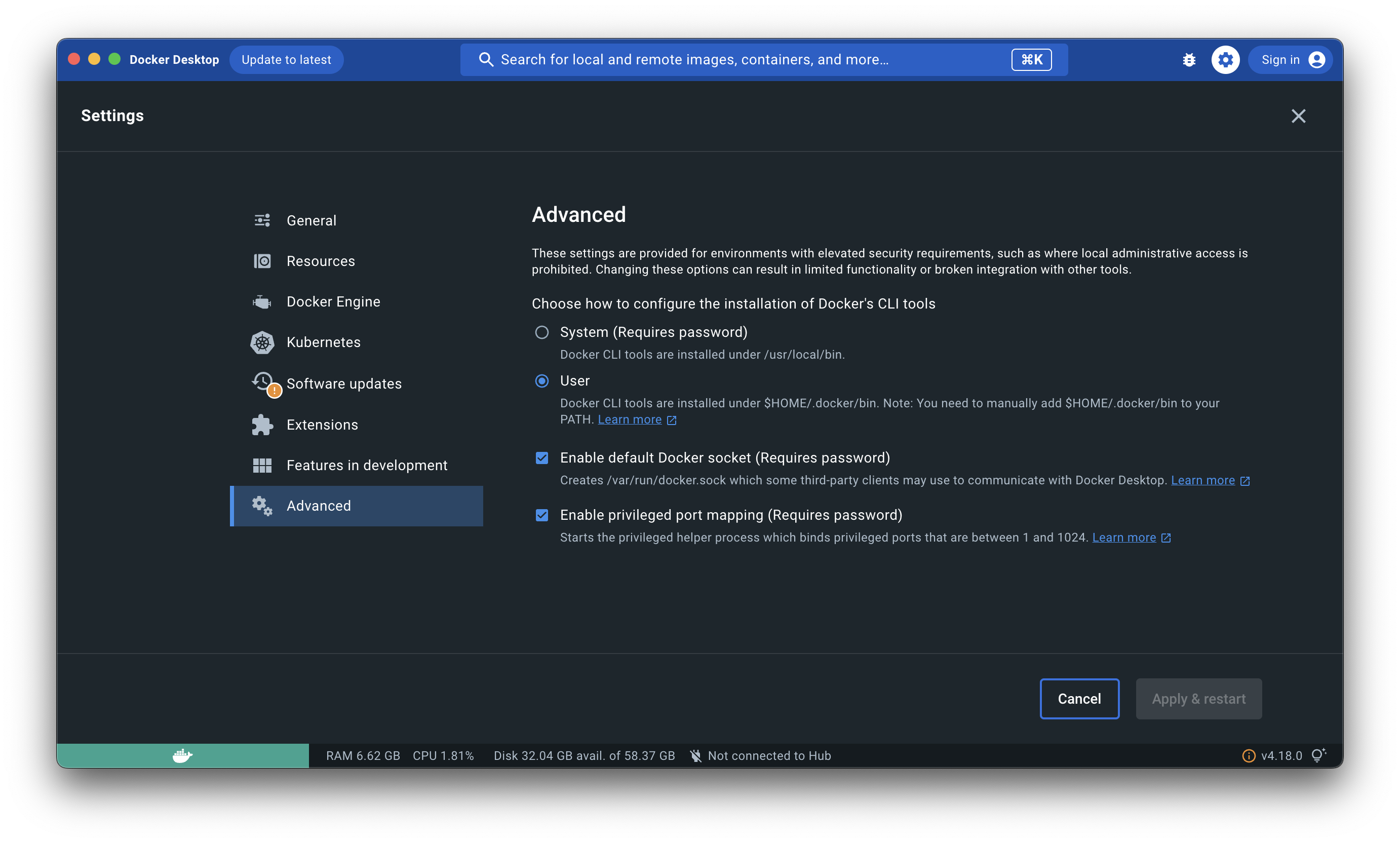 [Docker Desktop for Mac] ERROR ==> connect ENOENT /var/run/docker.sock · Issue #3533 · lando ...