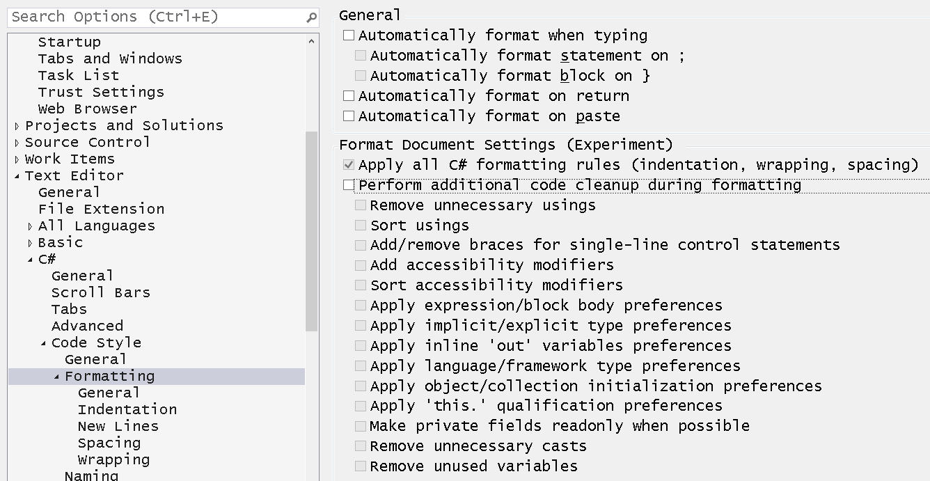 C# Code Formatting is messed up · Issue #31016 · dotnet/roslyn · GitHub