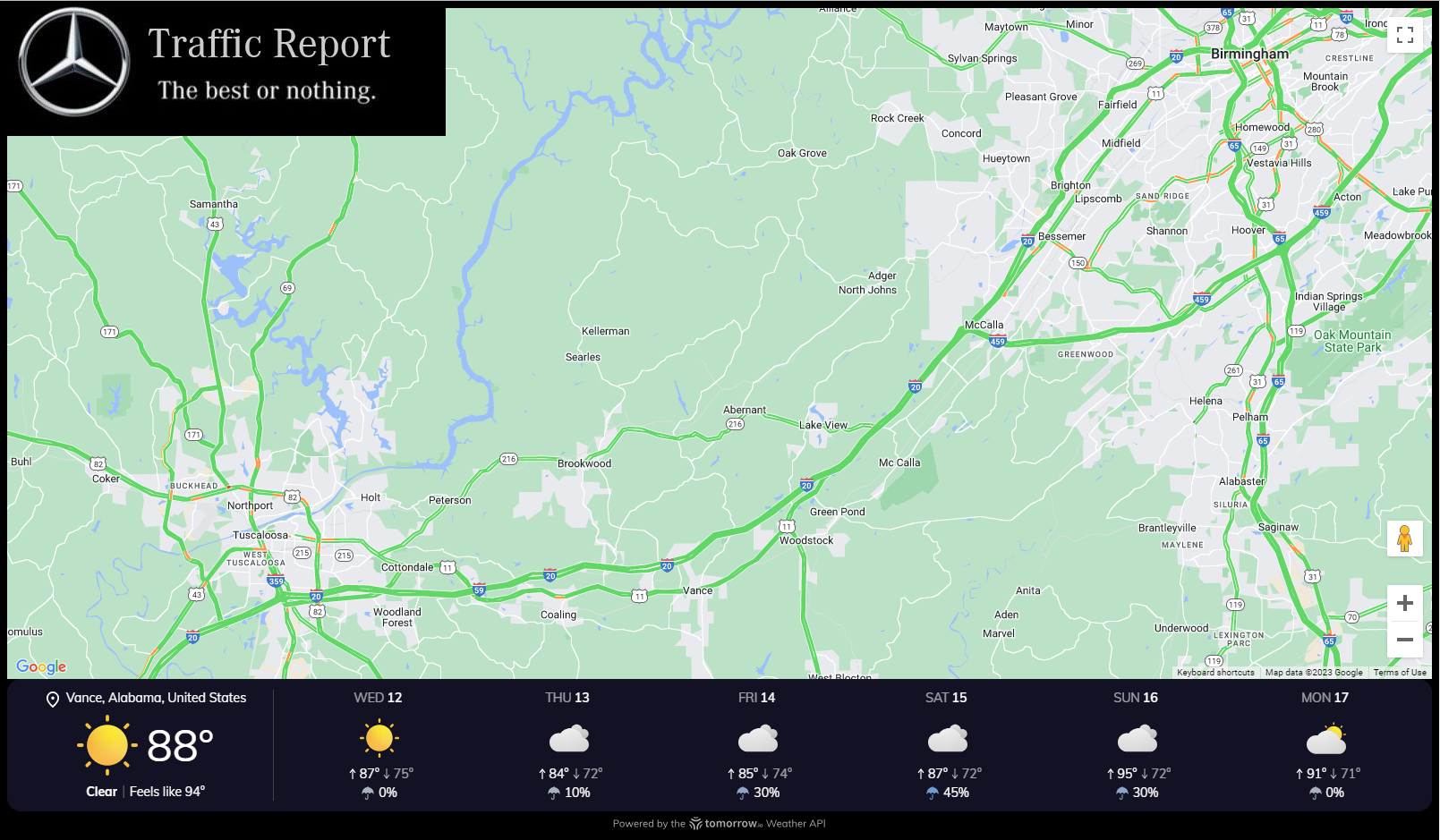 GitHub - ColinKlich/Traffic-Weather-Dashboard