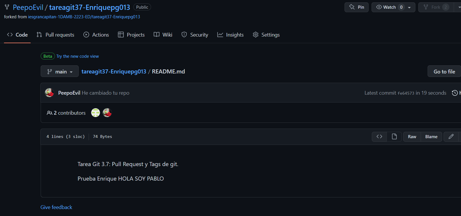 GitHub - iesgrancapitan-1DAMB-2223-ED/tareagit37-PeepoEvil: tareagit37-PeepoEvil created by ...