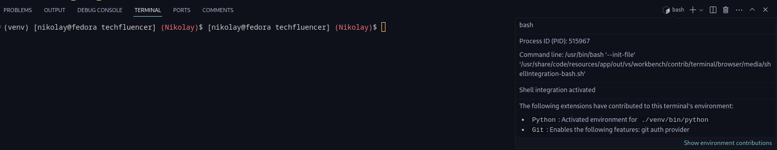 Terminal PS1 Doubles with venv · Issue #22056 · microsoft/vscode-python · GitHub