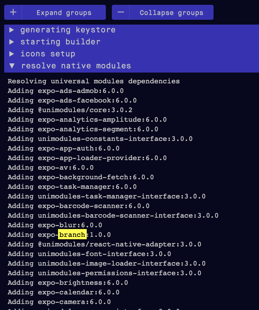 Expo Branch Null Is Not An Object Evaluating Rnbranchstandardeventaddtocart · Issue