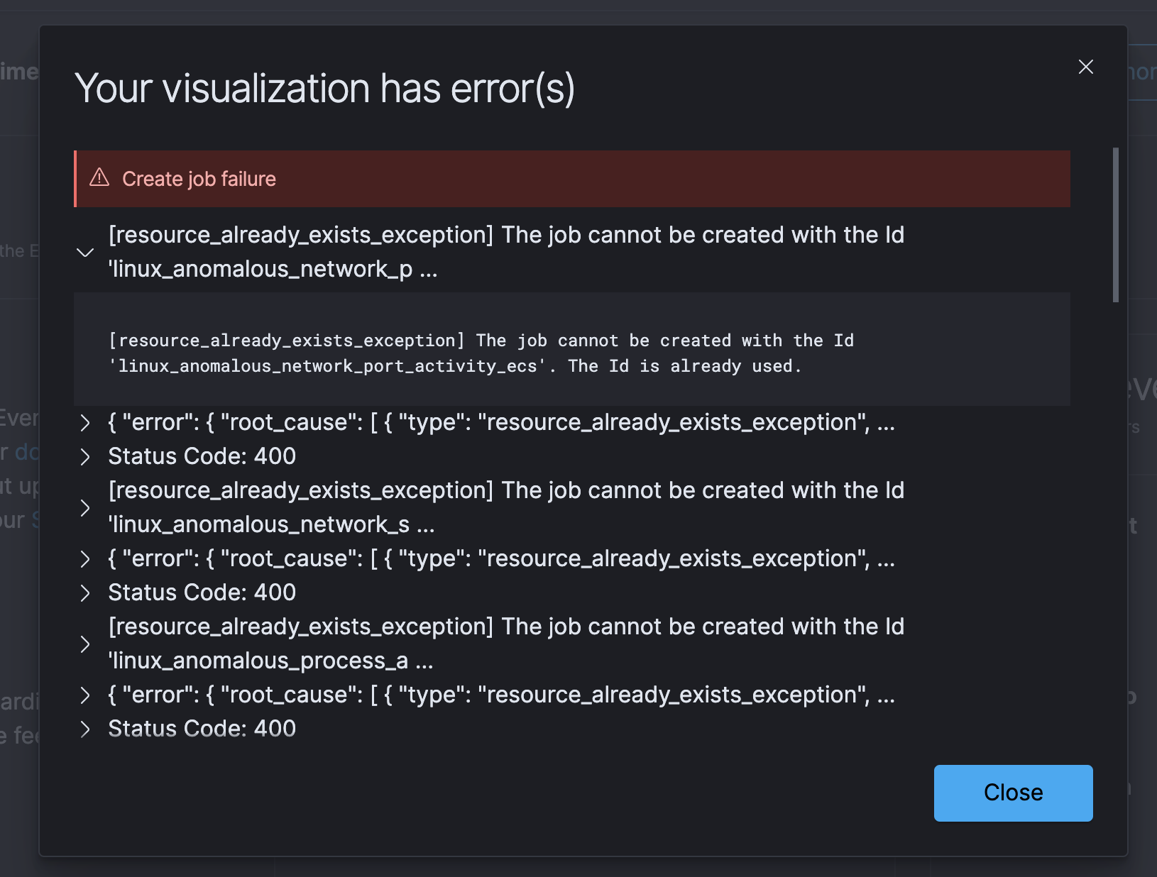 [SIEM] Filter out duplicate machine learning job id errors when ...