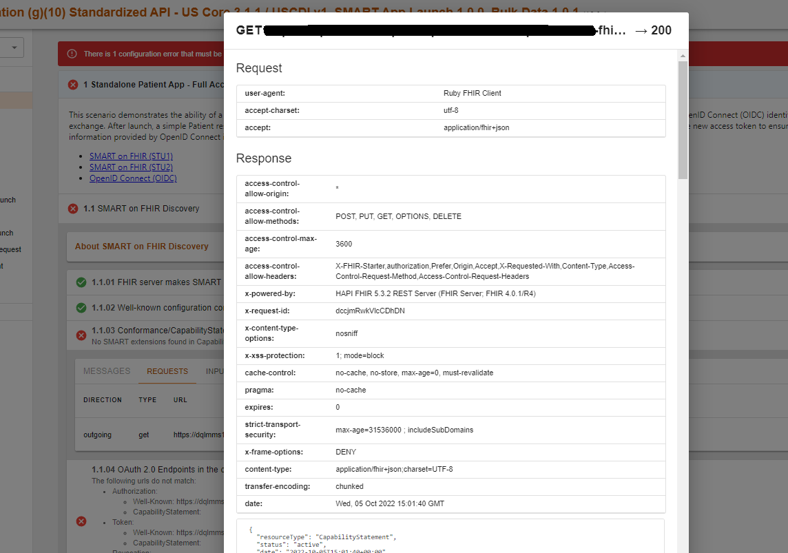 Getting No SMART extensions found in CapabilityStatement! · Issue #292 · onc-healthit/onc ...