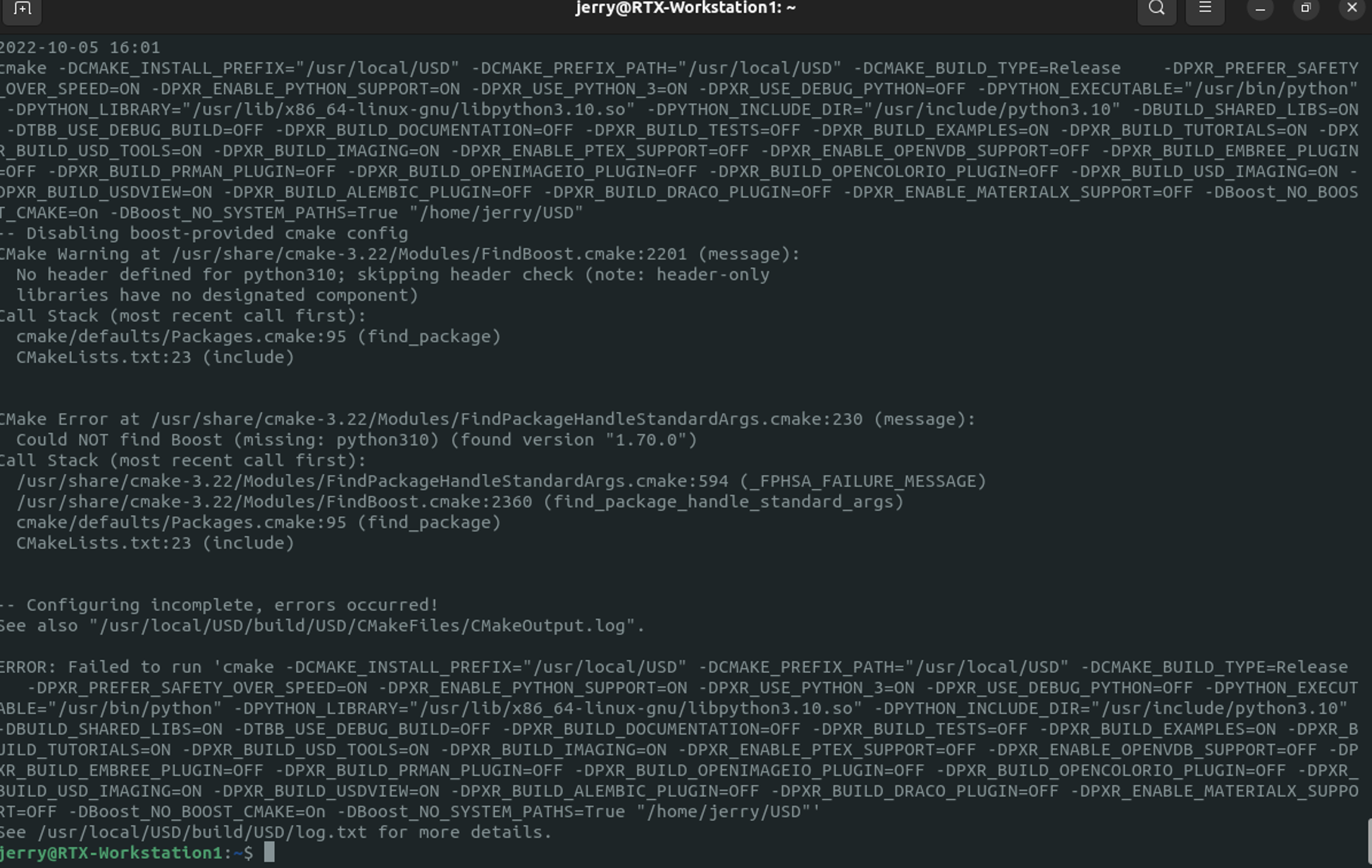 Unable to do install the USD · Issue #2056 · PixarAnimationStudios/OpenUSD · GitHub