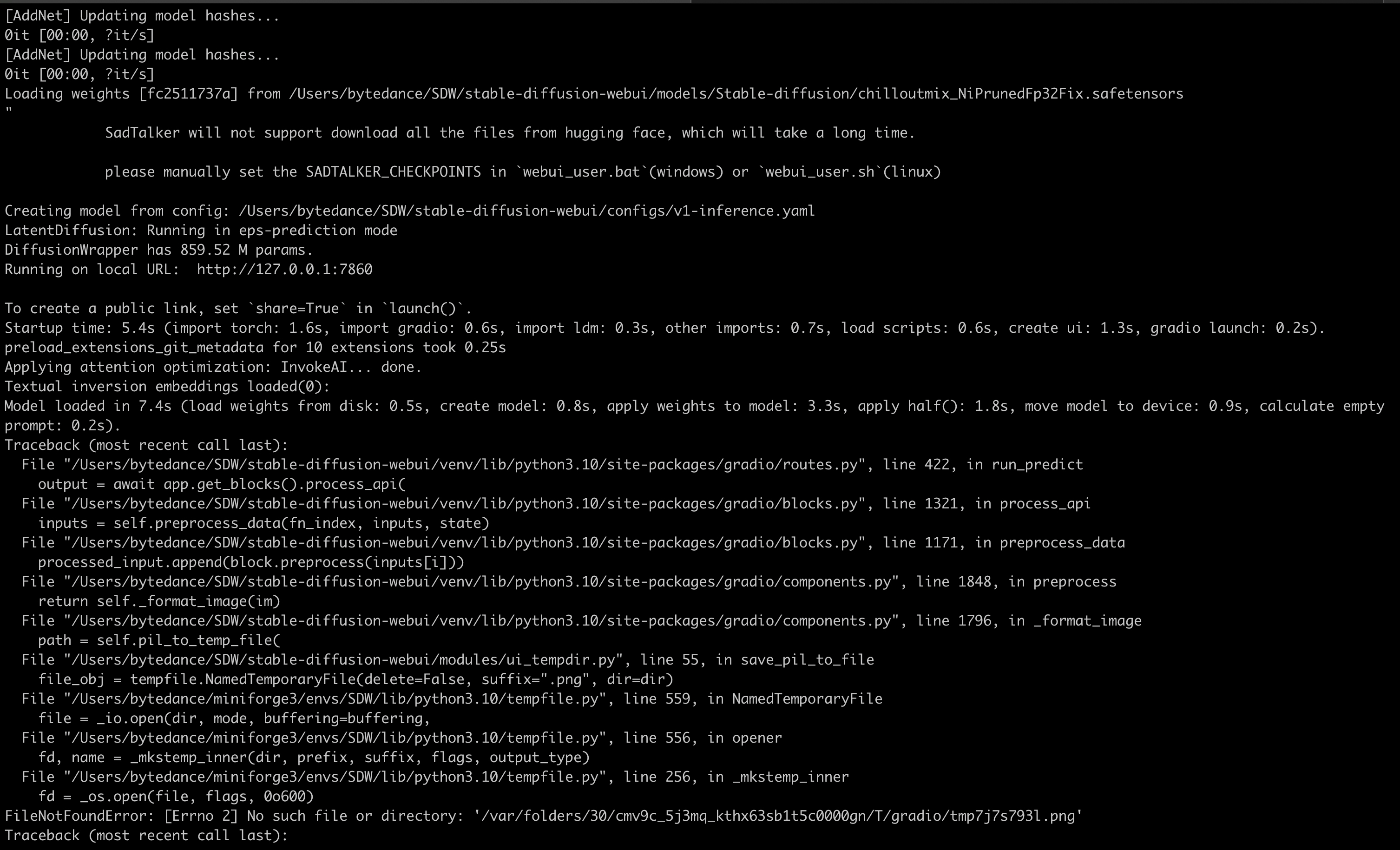 Filenotfounderror Errno 2 No Such File Or Directory Varfolders30cmv9c5j3mq