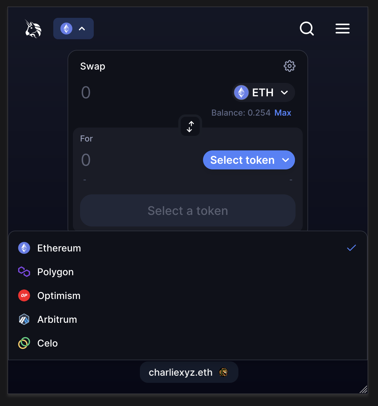 feat: mobile network switcher by cbachmeier · Pull Request #4486 · Uniswap/interface · GitHub