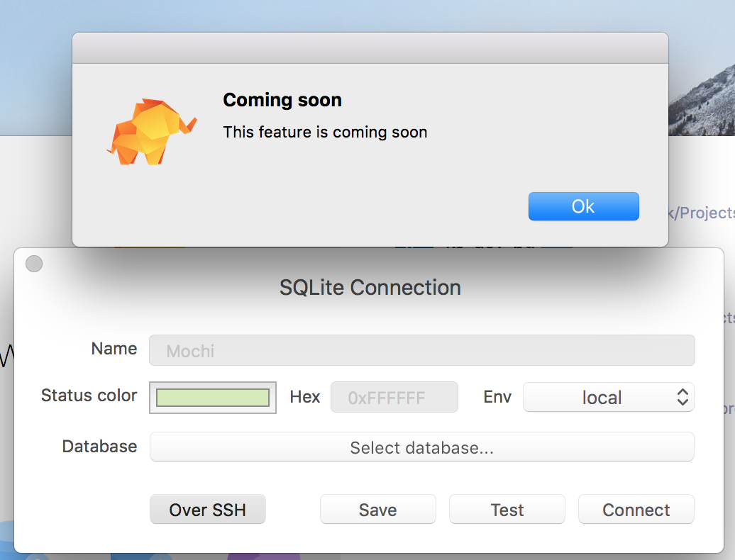 [Feature Request] Connect to sqlite over ssh · Issue #183 · TablePlus/TablePlus · GitHub