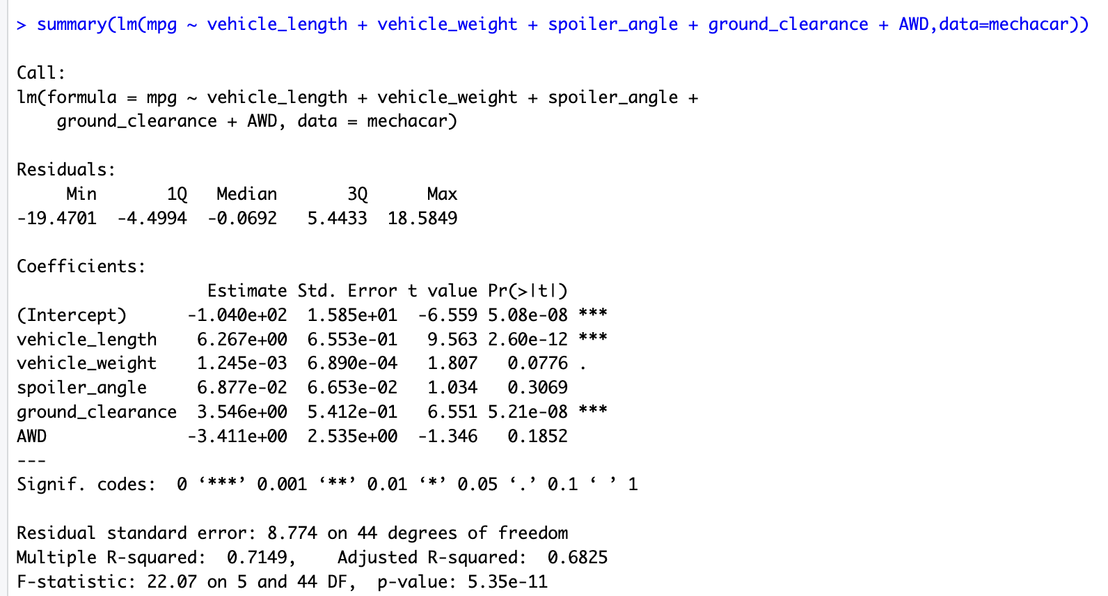 GitHub - penweiwang1/module-16-MechaCar_Statistical_Analysis: R