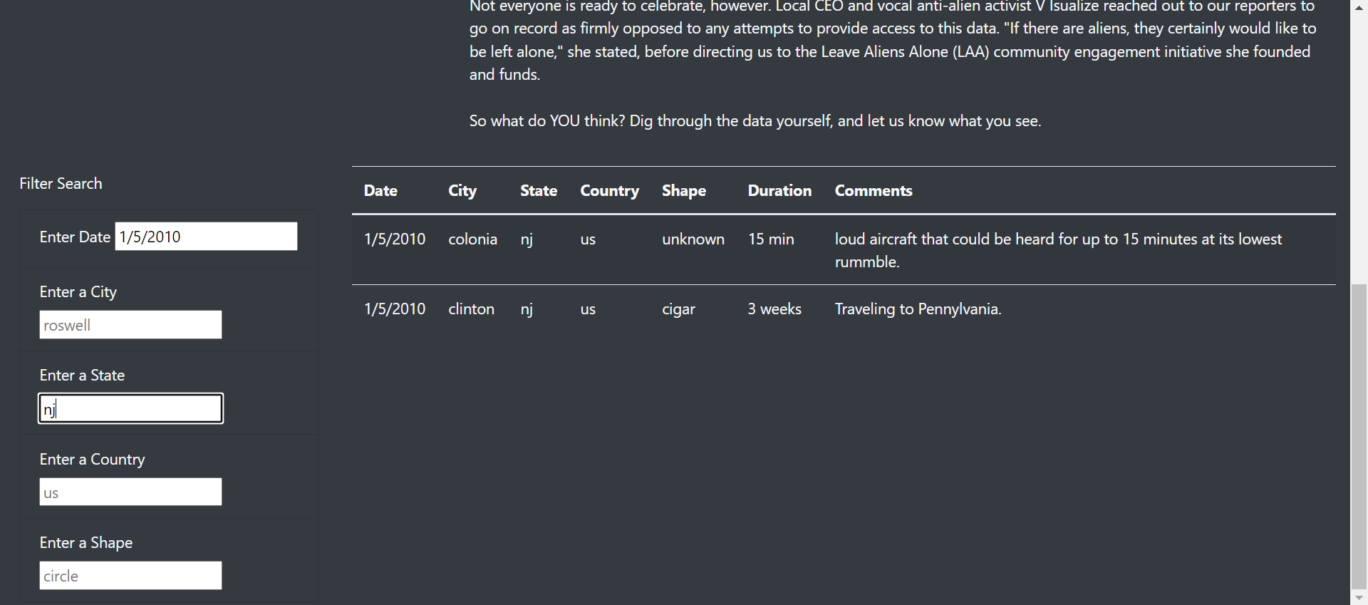 GitHub - RyanDevillier/UFOs