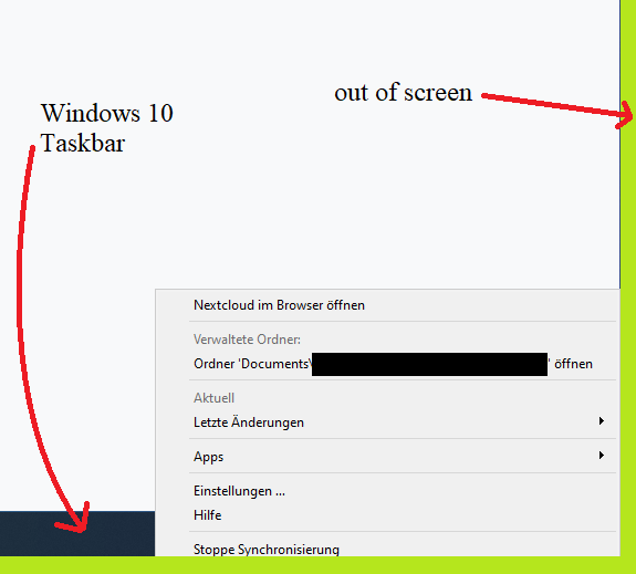 right-click tray icon menu cropped on vertical panel · Issue #1117 · nextcloud/desktop · GitHub