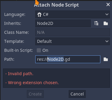 New Script is suggesting invalid script extensions · Issue #34711 · godotengine/godot · GitHub