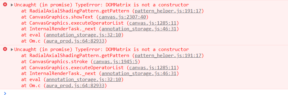 Error Dommatrix Is Not Constructor · Issue 15783 · Mozillapdfjs · Github 