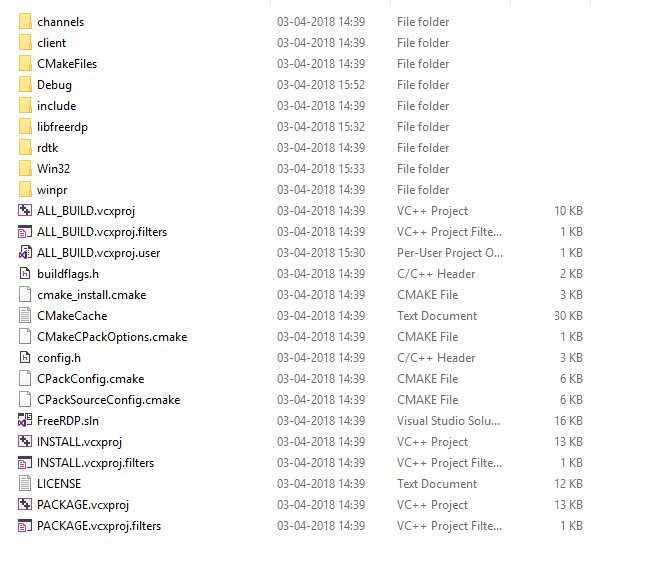Error : unresolved external symbol _CLIENT_VirtualChannelEntryEx_TABLE while building FreeRDP ...