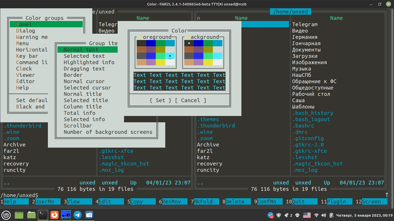 [str-visual] use palette from palette.ini in tty backend also · Issue #1385 · elfmz/far2l · GitHub