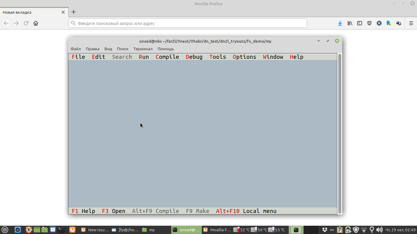 free pascal TUI is displayed incorrectly inside far2l's VTE · Issue ...