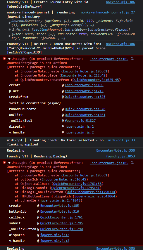 Qe Not Creating Map Notes Foundry V9 Error Uncaught Reference Error At Quickencounterjs541