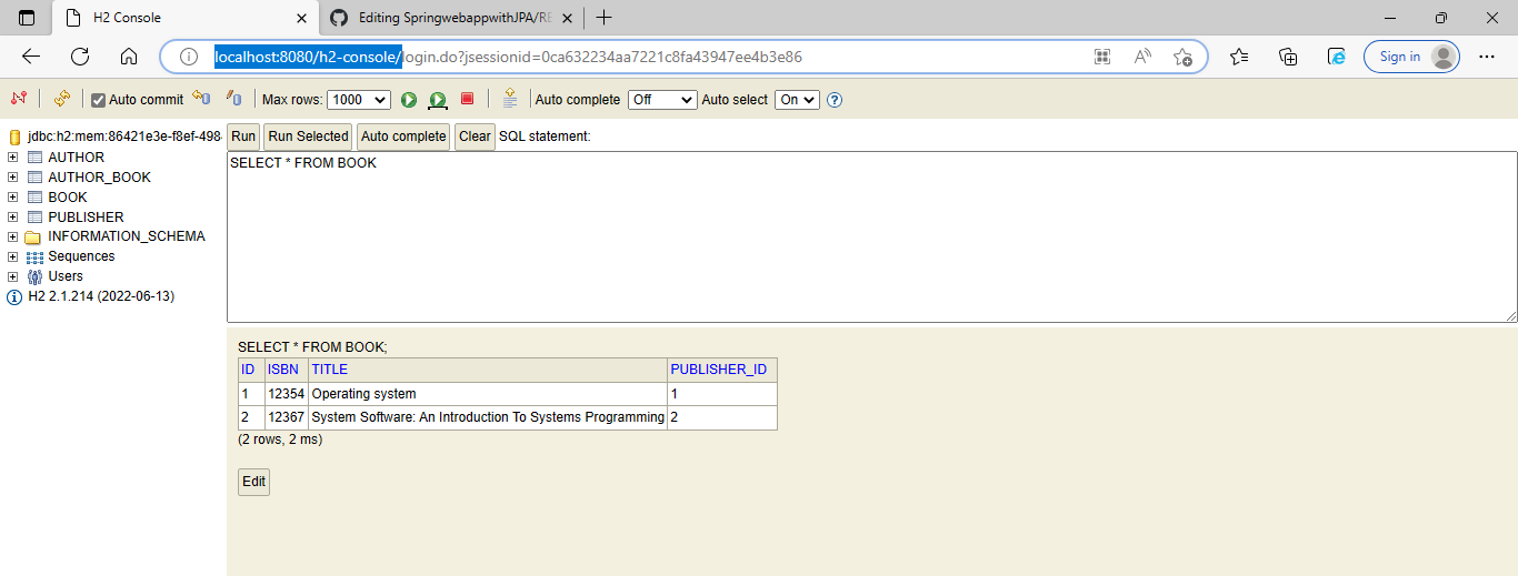 Github Nivesjspringwebappwithjpa Library With Bookpublisher And Author Model With 5431