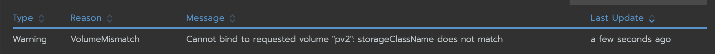 error "ClassName does not match" when creating PVC for existing PV using the Rancher 2.1.8 UI ...
