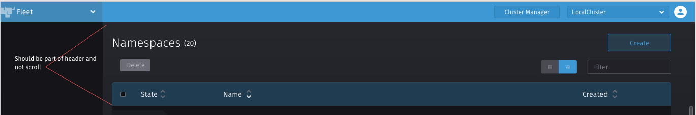 Change list pages so top part of page is a header and does not scroll ...