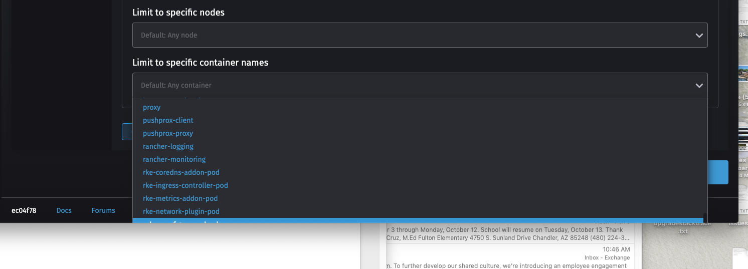Can't see bottom of drop-down in Logging · Issue #1478 · rancher/dashboard · GitHub