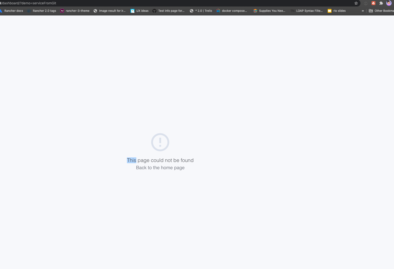 Start buttons on Rio first page go to "page not found" · Issue #1515 · rancher/dashboard · GitHub