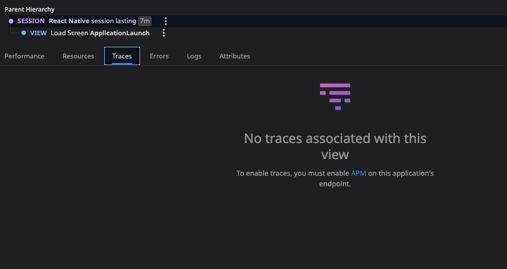 No logs and traces present in RUM application. · Issue #362 · DataDog/dd-sdk-reactnative · GitHub