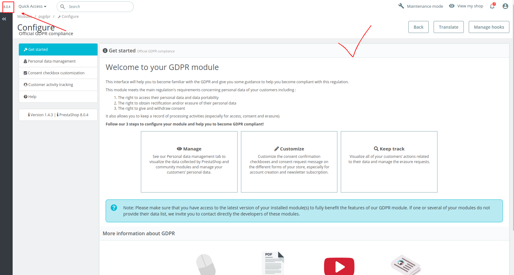 Psgdpr 2 0 0 Breaks The 1 Click Upgrade Process How To Solve It · Issue 32336 · Prestashop