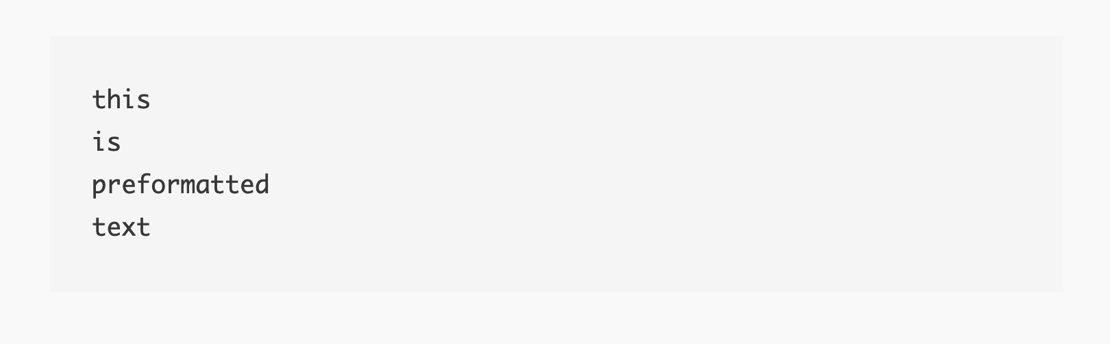Preformatted block does not display preformatted text. · Issue #14188 · WordPress/gutenberg · GitHub