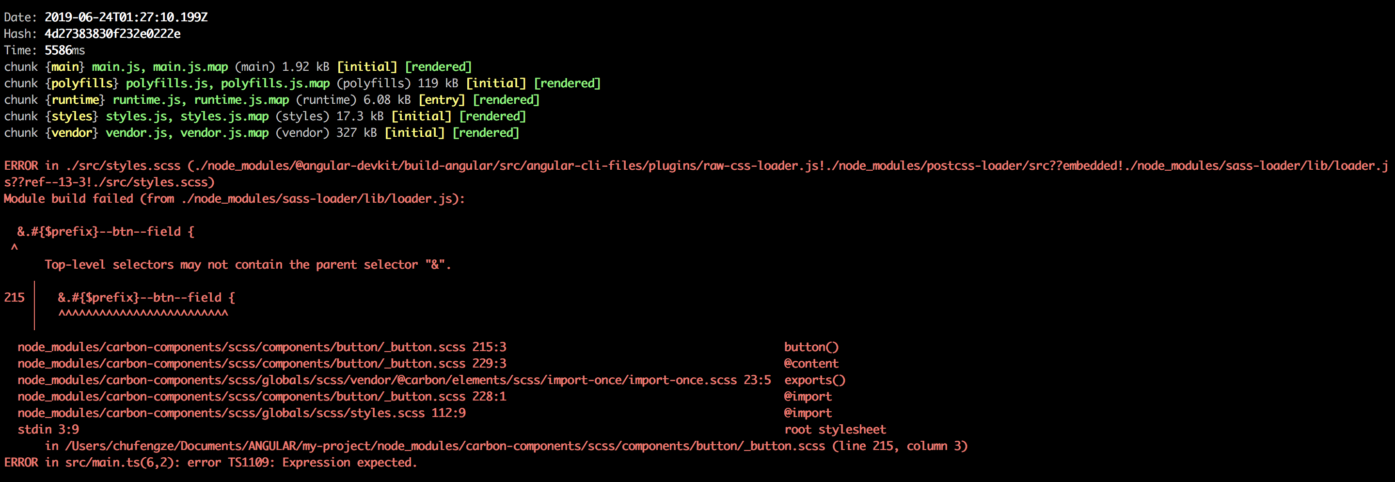 Cannot build even. · Issue #615 · carbon-design-system/carbon-components-angular · GitHub