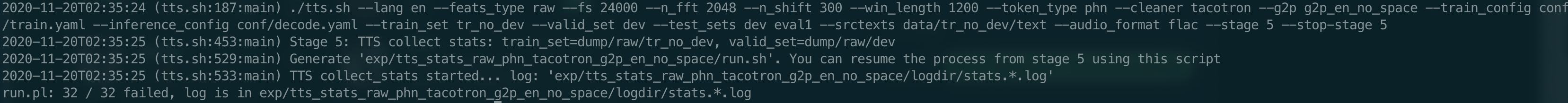ESPnet2 TTS VCTK recipe stage 5 argument error · Issue #2701 · espnet/espnet · GitHub