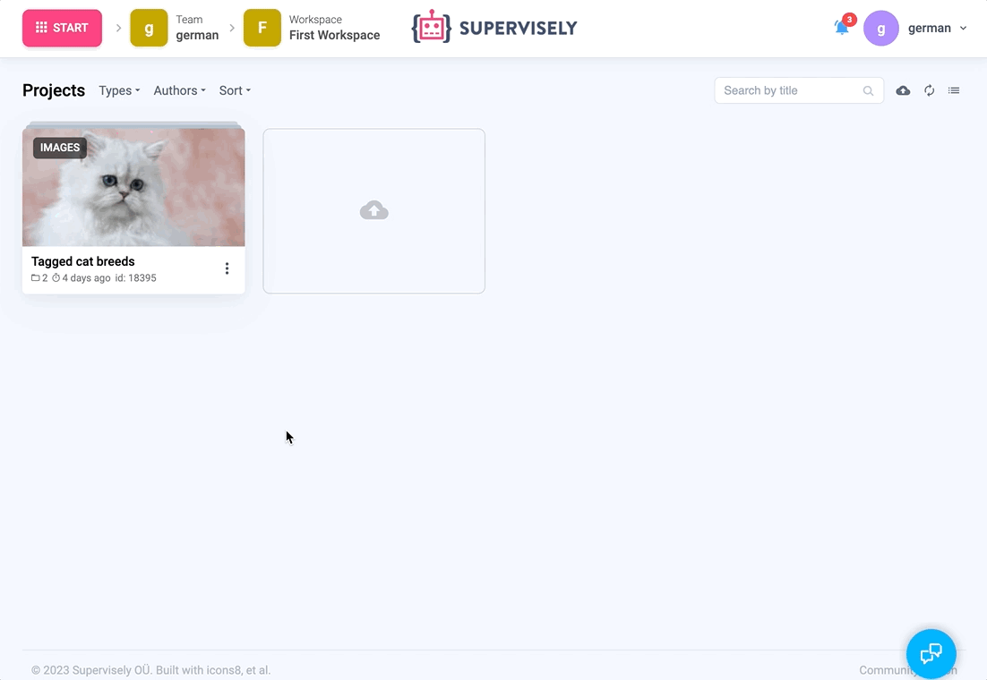 Github Supervisely Ecosystem Create Project From Template Create An Empty Project With Input
