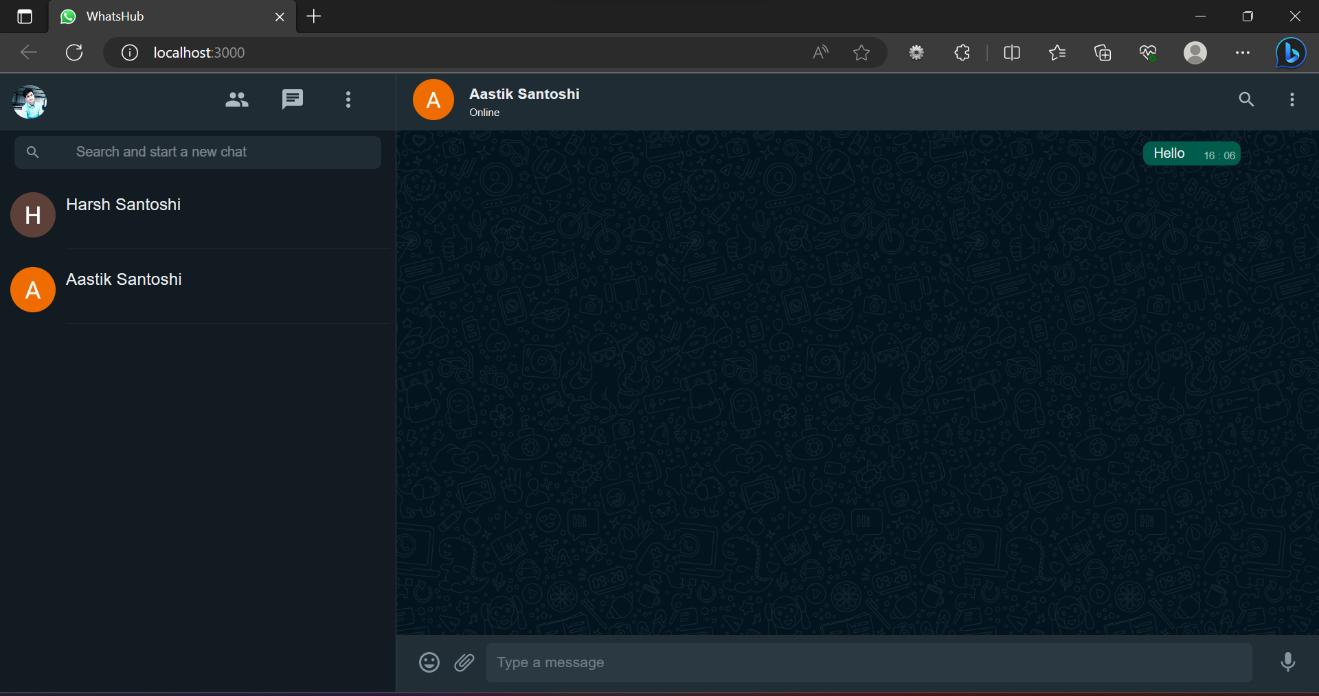 GitHub - HarshSantoshi/WhatsHub: A real time chat application developed using MERN stack and ...