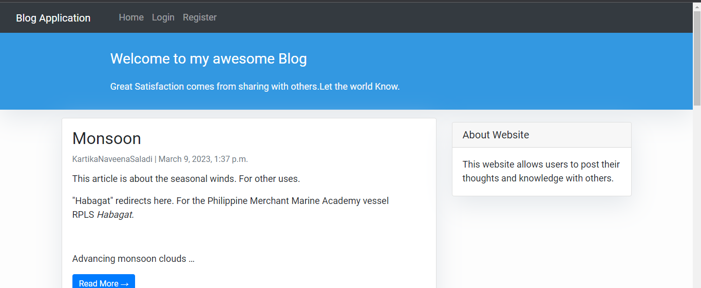 GitHub - KartikaNaveena/BlogApplication: BlogApplication is a blogging ...