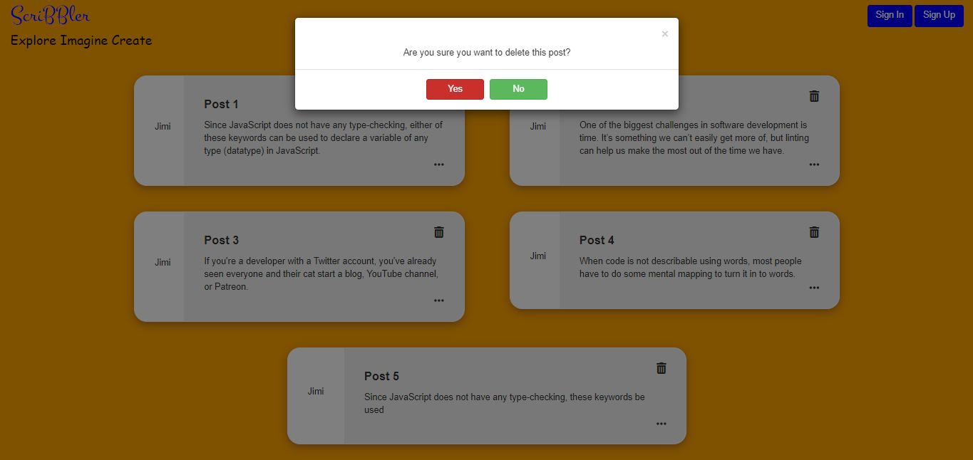 GitHub - Ankit5193/Scribbler-Project: This is my first front end blogging project which is given ...