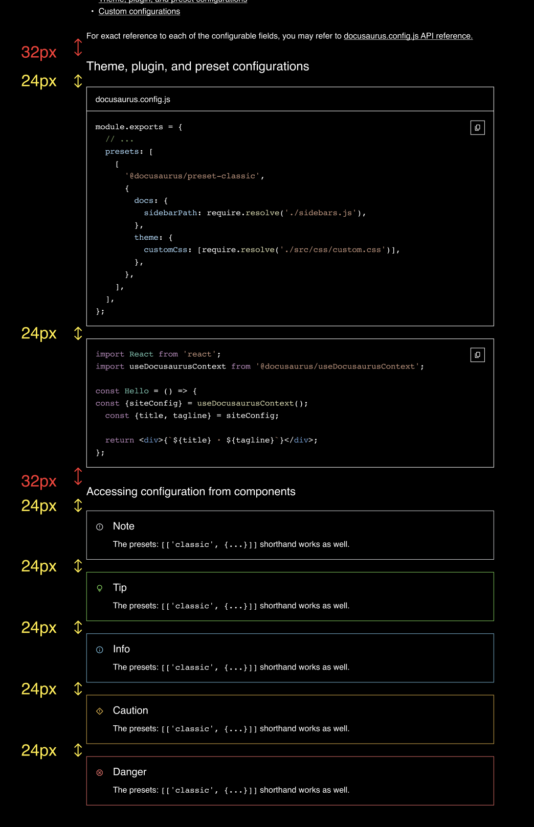 Inconsistency in page component layouts and spacing · Issue #74 · acid-info/logos-docusaurus ...