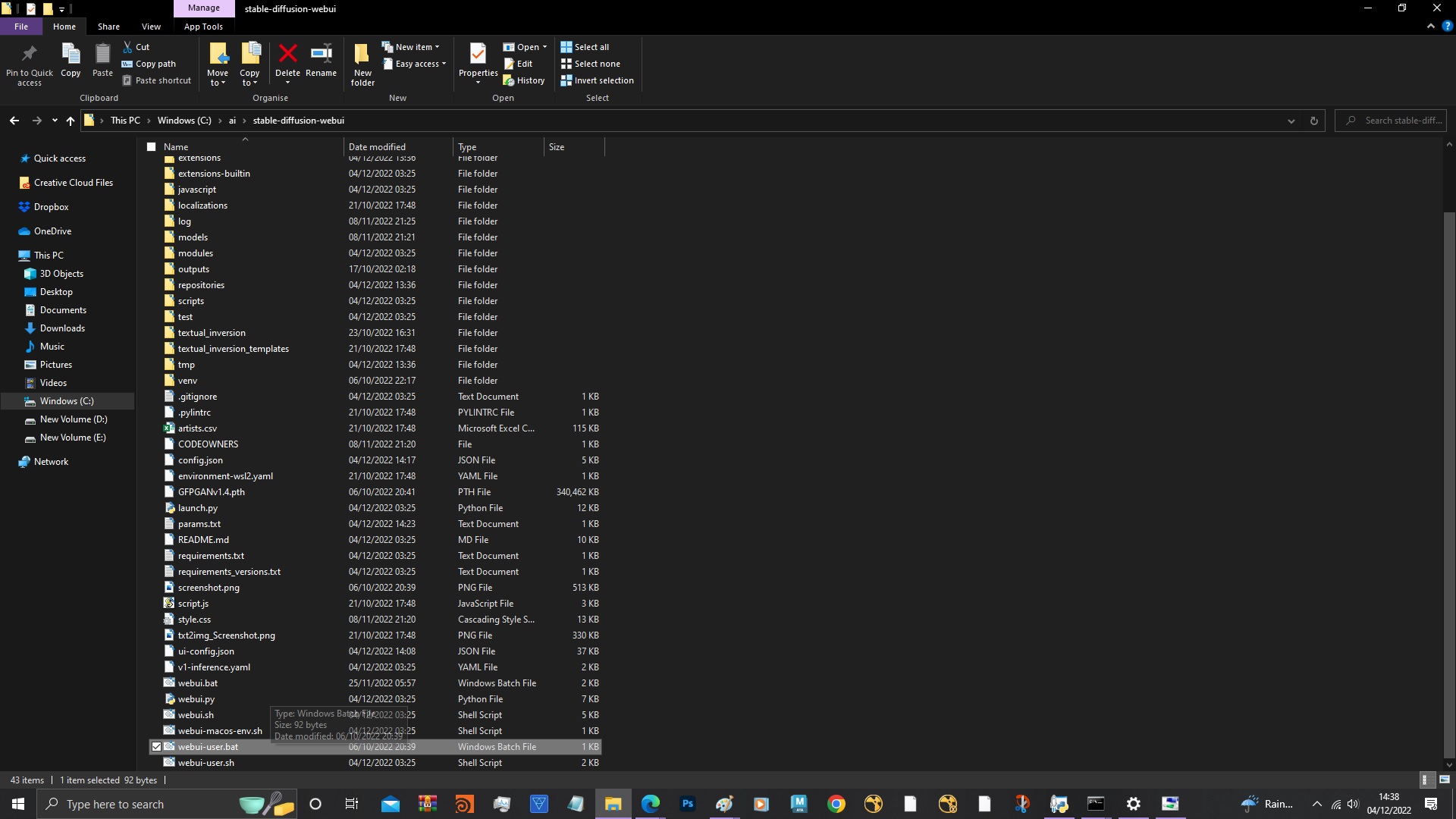 App won't open on the user batch file short cut? · AUTOMATIC1111 stable ...