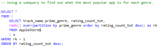 GitHub - Bdunning6/Apple-Store-SQL-Project