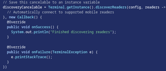 `discoverreaders` Callback Never Seems To Get Called Cant Discover Twice · Issue 345 · Stripe