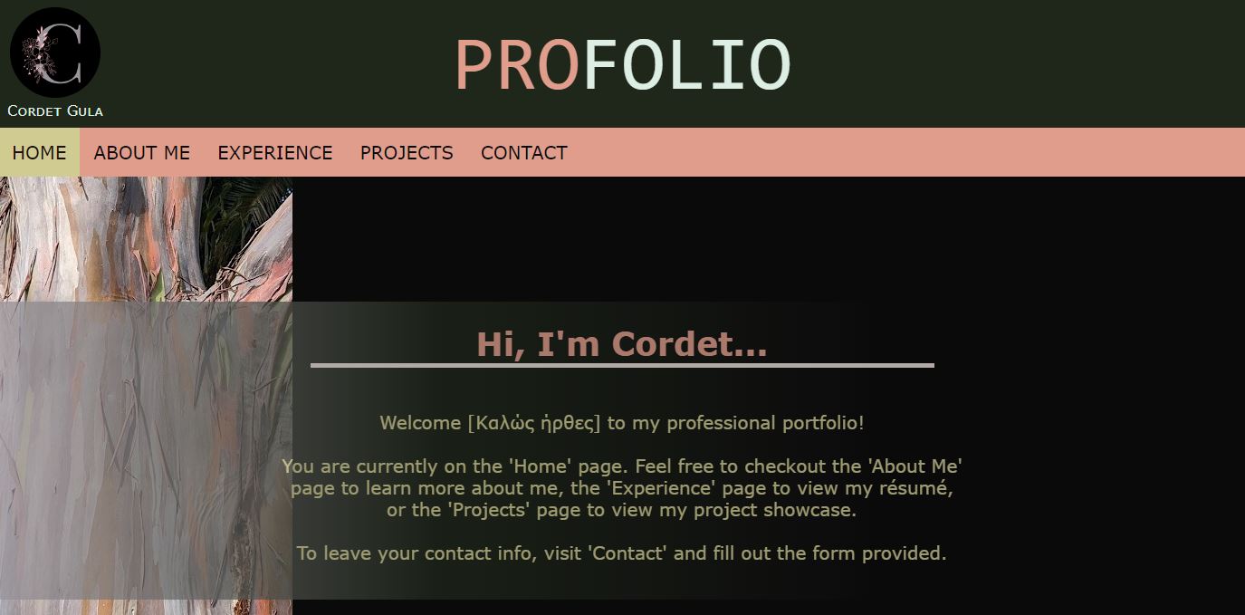 GitHub - CordetG/Profolio: Cordet's personal website to display a professional biography
