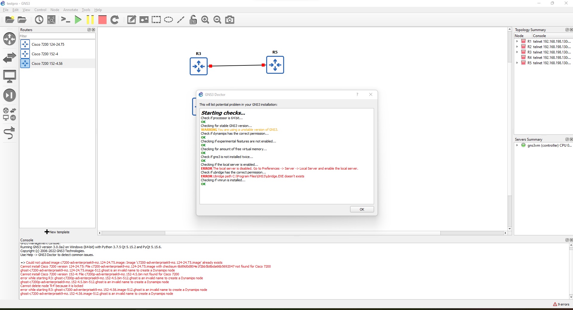 Bug in windows versions of GNS3 3.0 a1 · Issue #3373 · GNS3/gns3-gui ...