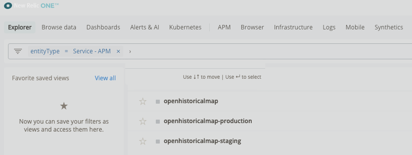 Install Newrelic APM and/or browser monitoring · Issue #285 · OpenHistoricalMap/issues · GitHub