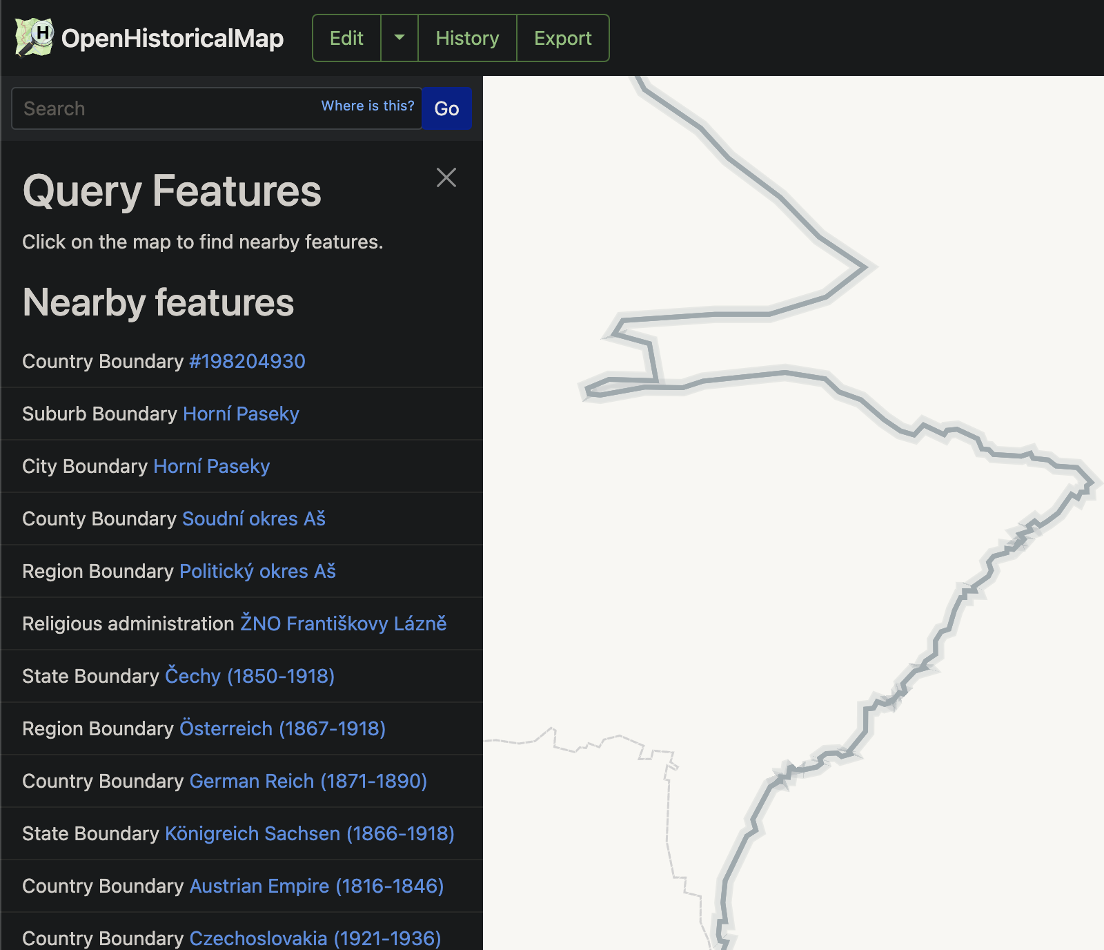 Query Features failure · Issue #480 · OpenHistoricalMap/issues · GitHub